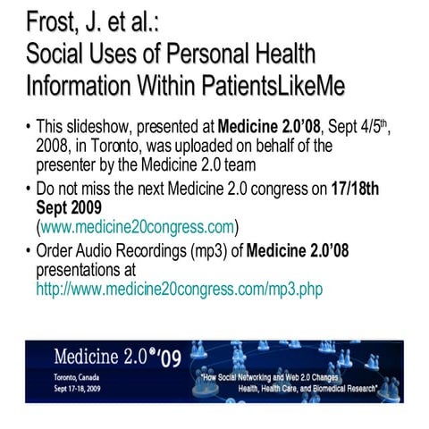 PatientsLikeMe | PPT