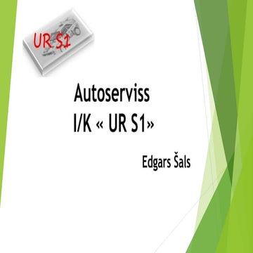 IK „UR S1” pieredzes stāsts | PDF