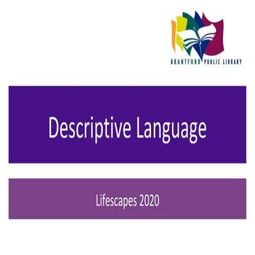 Using Descriptive Language in writing for students | PDF