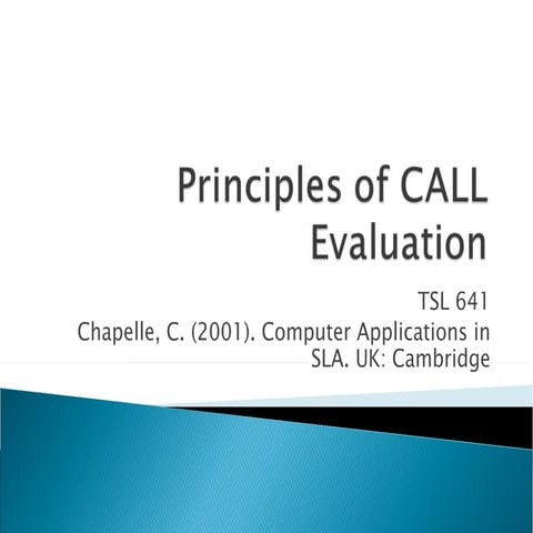 (4b) Tsl641 Principles For Call Evaluation (2) | PPT