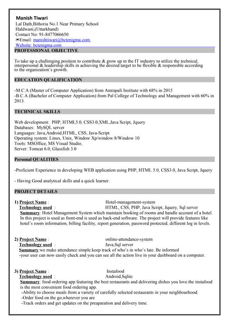Zubair cv | PDF