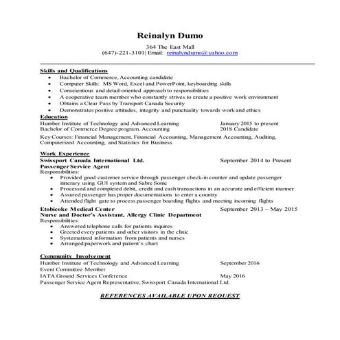 Reinalyn.Dumo.Res.docx. | DOCX | Air Travel | Travel Type