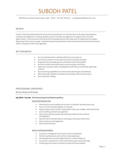 Shane Middleton resume | PDF