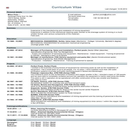 Milun Polic CV | PDF