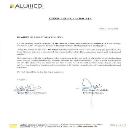 4-EXPERIENCE CERTIFICATE | PDF