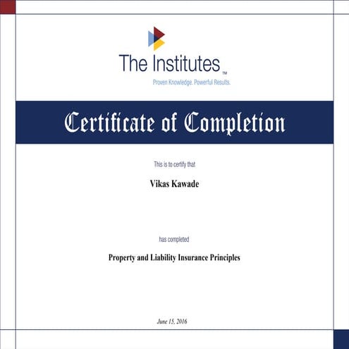 AINS 21 Completion Certificate | PDF
