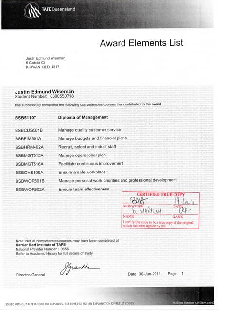 Wiseman,J CERT IV WHS | PDF