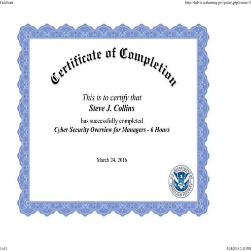 Cyber Security Overview for Managers | PDF