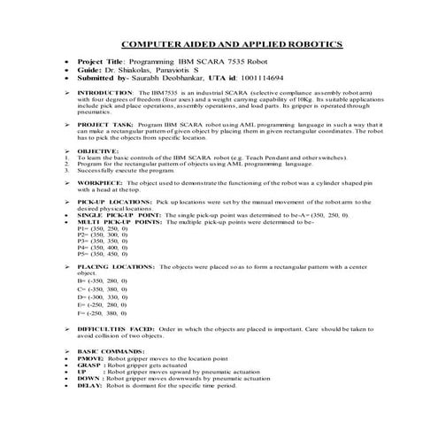 IBM 7535 REPORT | DOCX