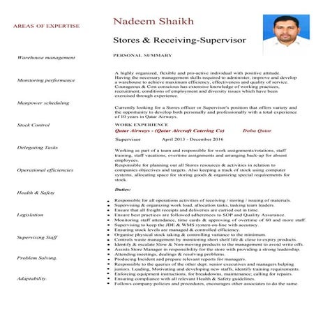 Nadeem's CV | PDF | Logistics | Business