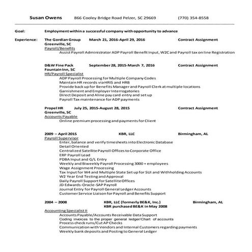 Susan Owens Resume | DOCX