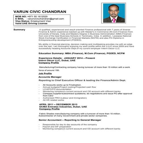 Resume - Varun | DOC