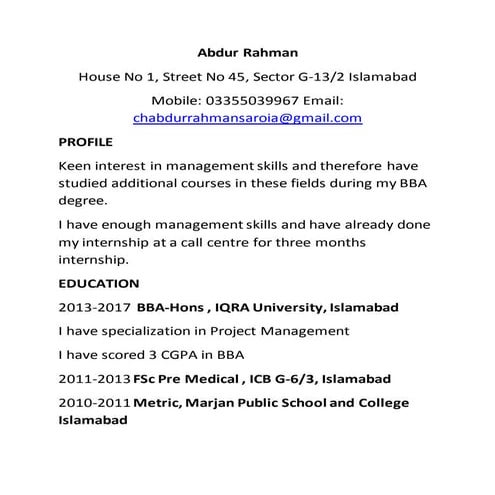 CV ARS | DOCX | Business | Business and Finance