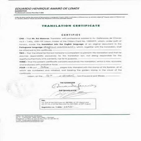 Translation Certificate_1 | PDF