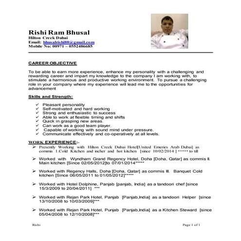 rishi cv | DOCX | Business | Business and Finance