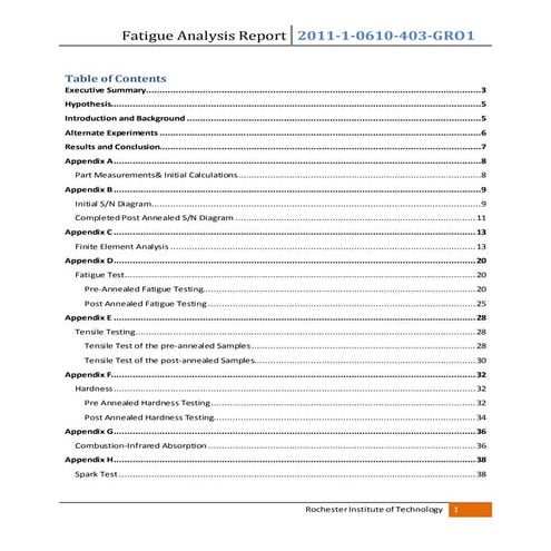 Fatigue Analysis Report_ Final | DOCX