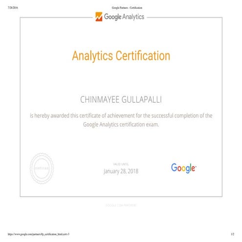 Google Partners - Certification | PDF | Computer Software and Applications | Computing
