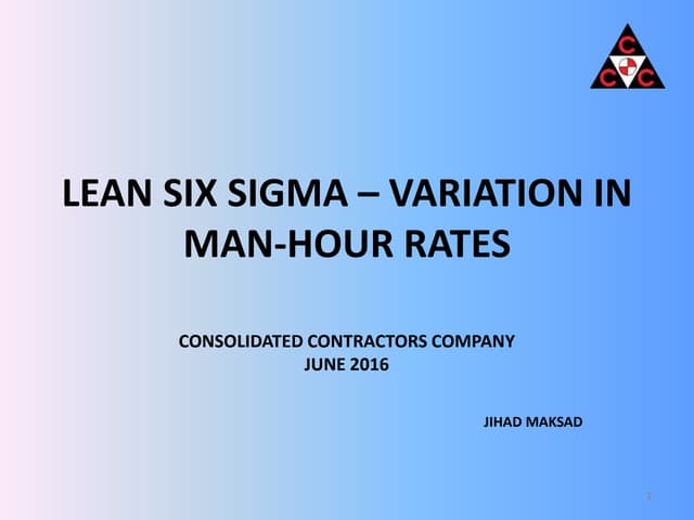 Lean Six Sigma Implementation | PPTX