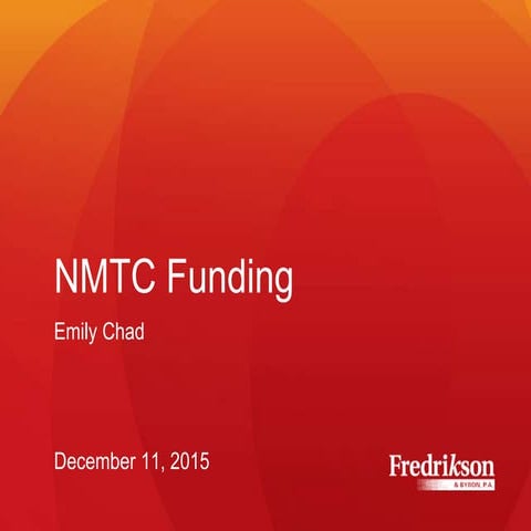 NMTC Financing Presentation (2015) | PPTX