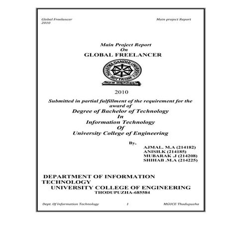 Global Freelancer- Course Work | DOC