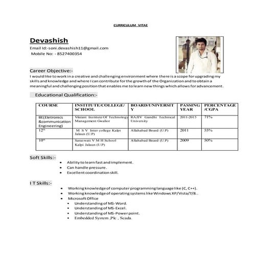 TCS CV Format | DOC