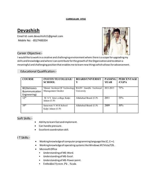 TCS CV Format | DOC