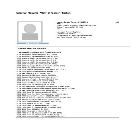 Dell acreditations Gareth Turton | PDF