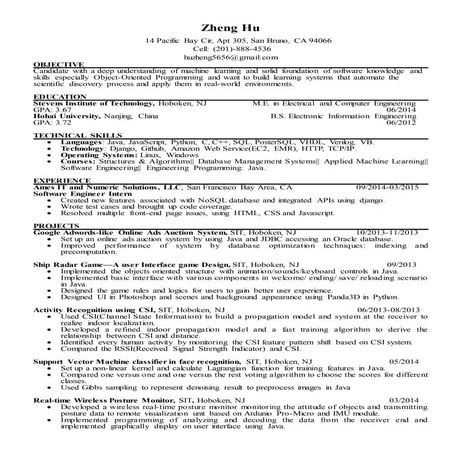 Resume-Hu Zheng | DOCX