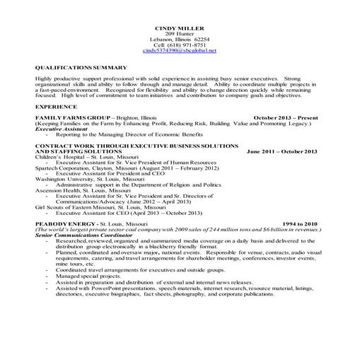 CINDY MILLER RESUME 2016 | PDF