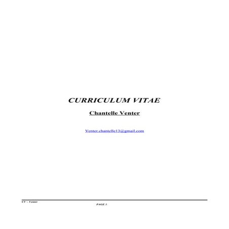 CV MISS CL VENTER | DOC