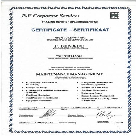 Maintenance Management | PDF