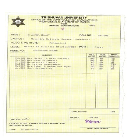 8. Master's Transcript | PDF