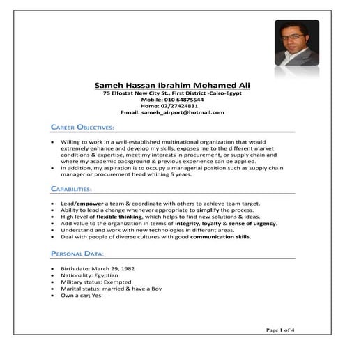 Sameh Hassan's CV | PDF