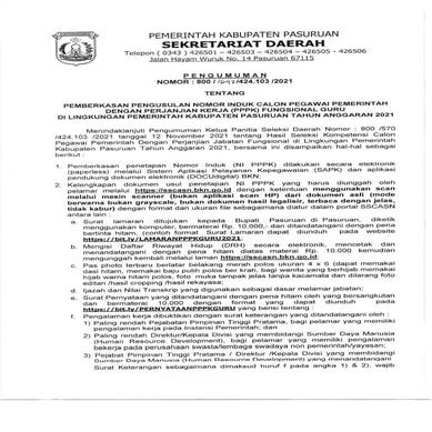 pengumuman tentang PPPK | PDF