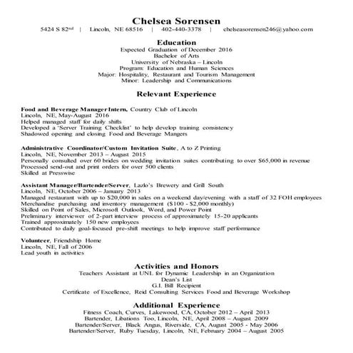 Resume - Alison Lange | PDF