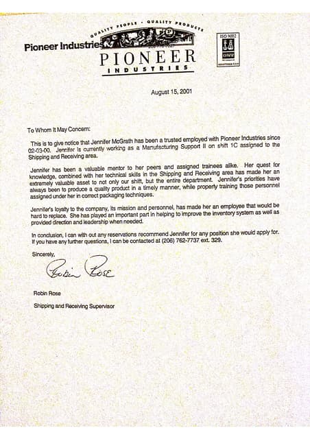 Student of Quarter Letter | PDF