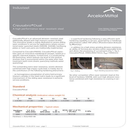 Creusabro Dual Datasheet | PDF