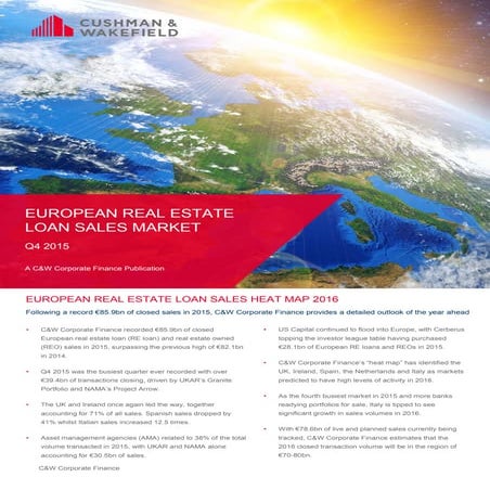 European RE Loan & REO Sales Market Q4 2015 | PDF