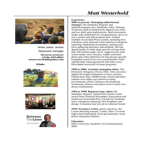 Matt Job Bio 102016 | ODT