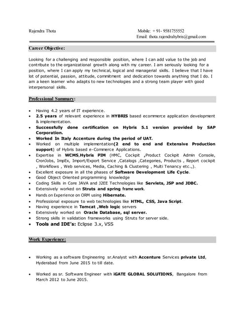 Sanket Thakare- CV- Jan 2016 | PDF