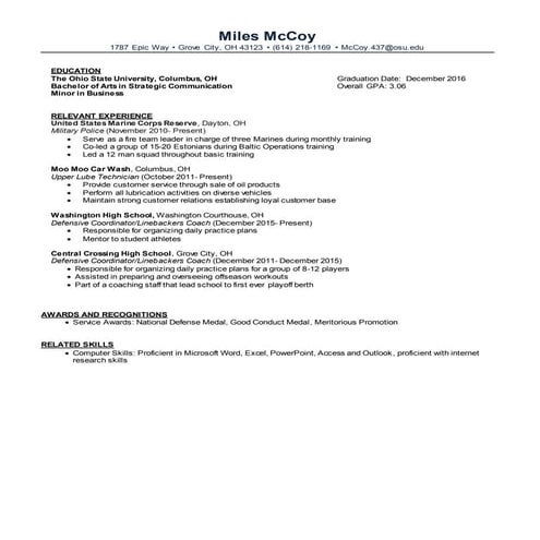 Alan Miller Resume | DOC