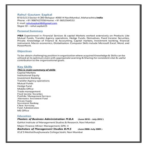 Rahul_Resume .... | DOCX