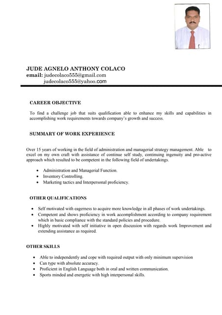 Rebekah Resume | ODT | Business | Business and Finance