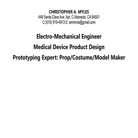 Christopher Myles presentations