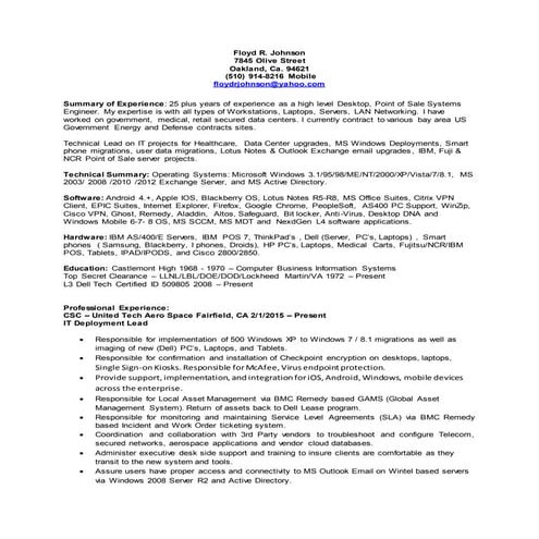 David Ostrander IT | DOC