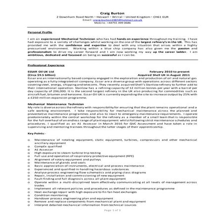 Craig Main CV | DOCX