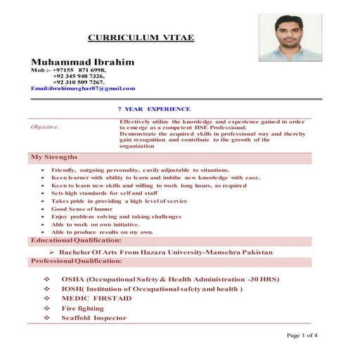 ( IBRAHIM CV ) | DOCX