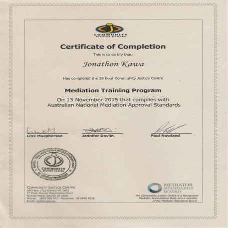 JK CJC certificate | PDF