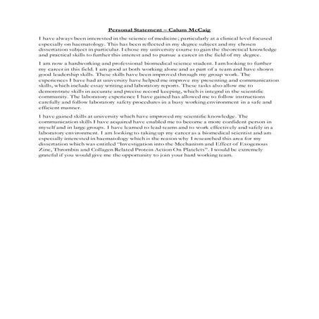 Personal Statement | DOCX