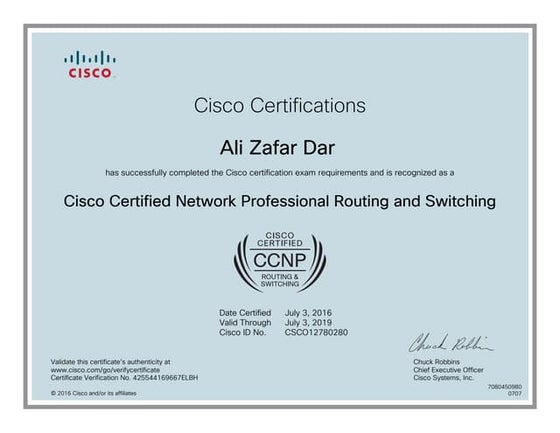 My CCNA Certificate | PDF